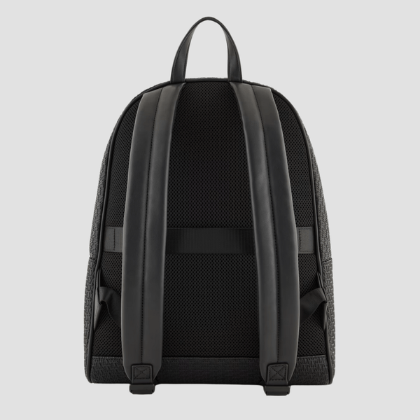Armani Backpack With All-Over Embossed Logo in Black – Mens Suit ...