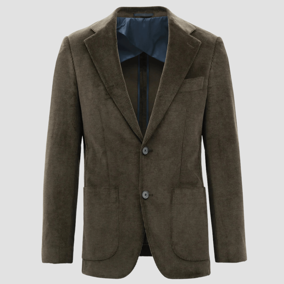 Boston Slim Fit Genoa Buggy Corduroy Sports Jacket in Brown – Mens Suit ...