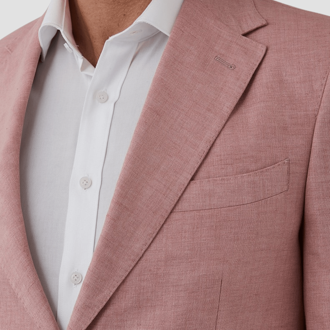 Cambridge Modern Fit Brunswick Sports Jacket in Pink Pure Linen – Mens ...