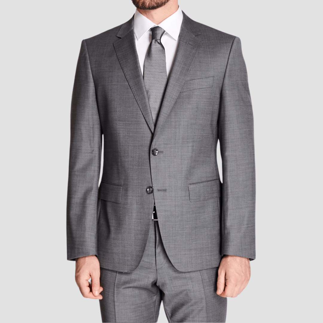 Hugo Boss Slim Fit H-Huge Suit in Micro Pattern Grey – Mens Suit ...