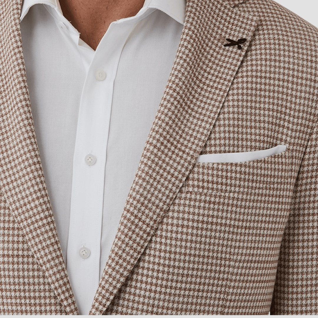 Joe Black Mens Tailored Fit Torpedo Jacket in Tan – Mens Suit Warehouse ...