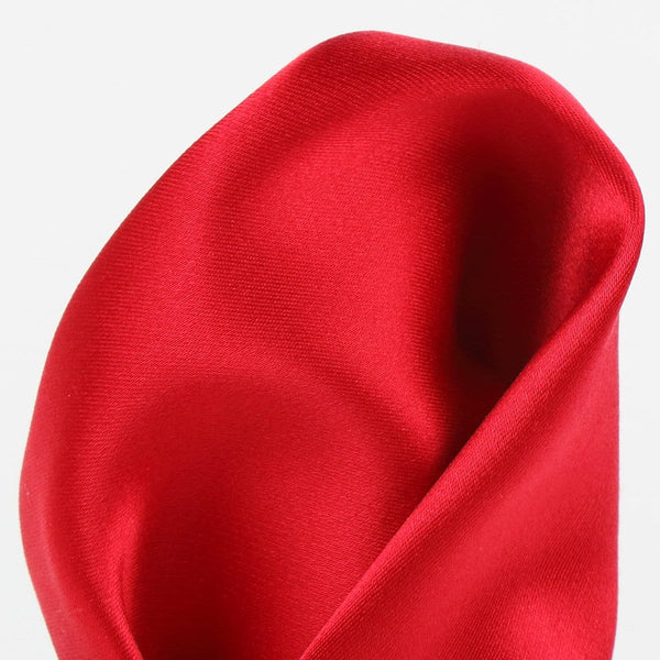 Pocket Square | Satin Weave Pure Silk Pocket Square Red | James Adelin ...