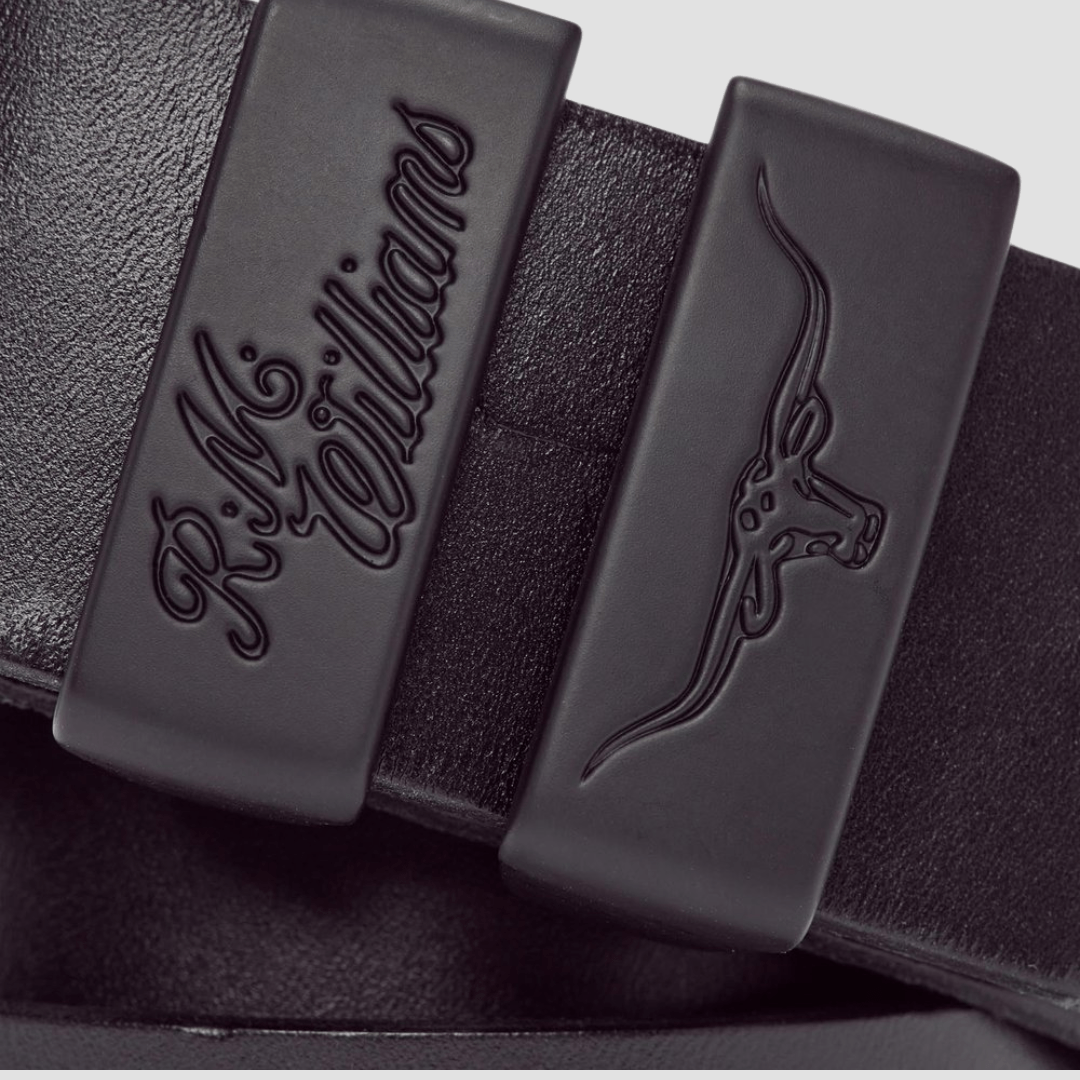 R.M. Williams Mens Leather Drover Belt in Black - In Store Only – Mens ...