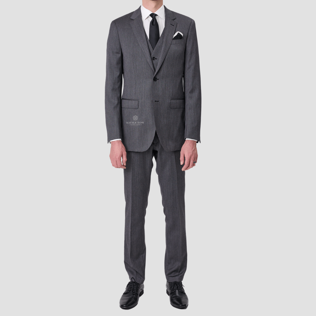 Savile Row Mens Tailored Fit Abram Suit in Grey H4 Pure Wool – Mens ...