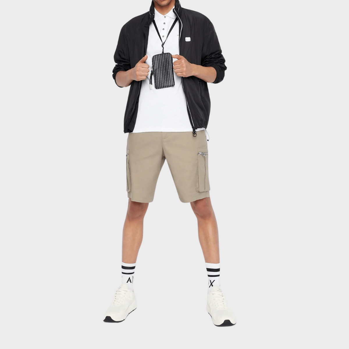 Armani Classic Fit Chest Logo Polo in White Cotton – Mens Suit ...