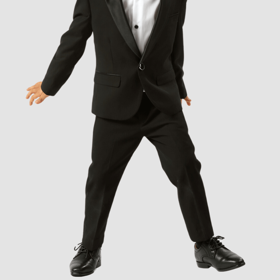 Boulvandre Kids Varce Italia Tuxedo Suit Trouser in Black – Mens Suit ...