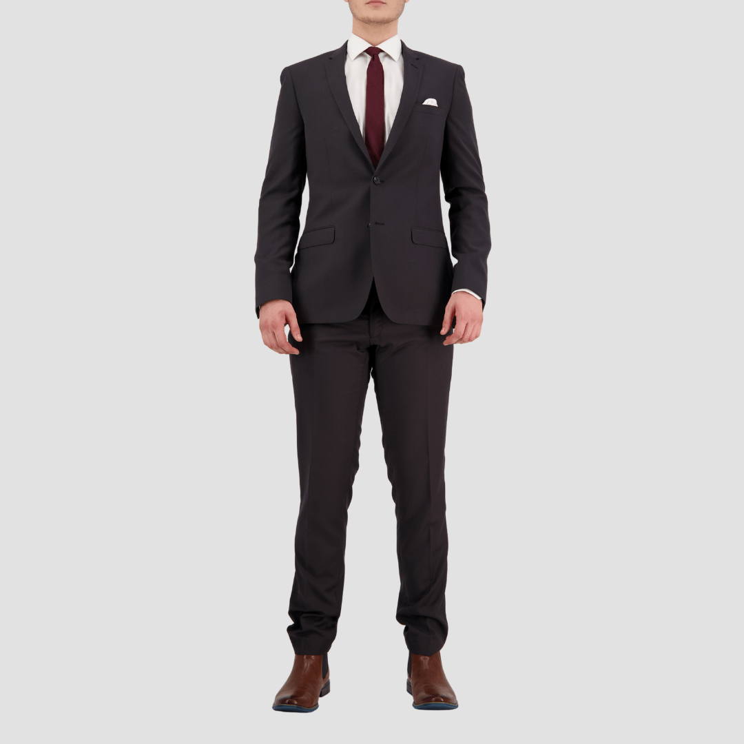 Bruton Slim Fit Mens David Suit in Charcoal T12 – Mens Suit Warehouse ...