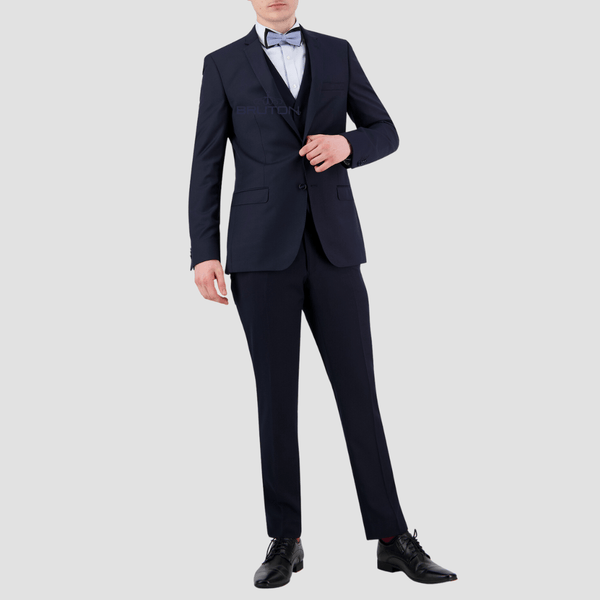 Bruton Slim Fit Mens David Suit in Navy T11 – Mens Suit Warehouse ...
