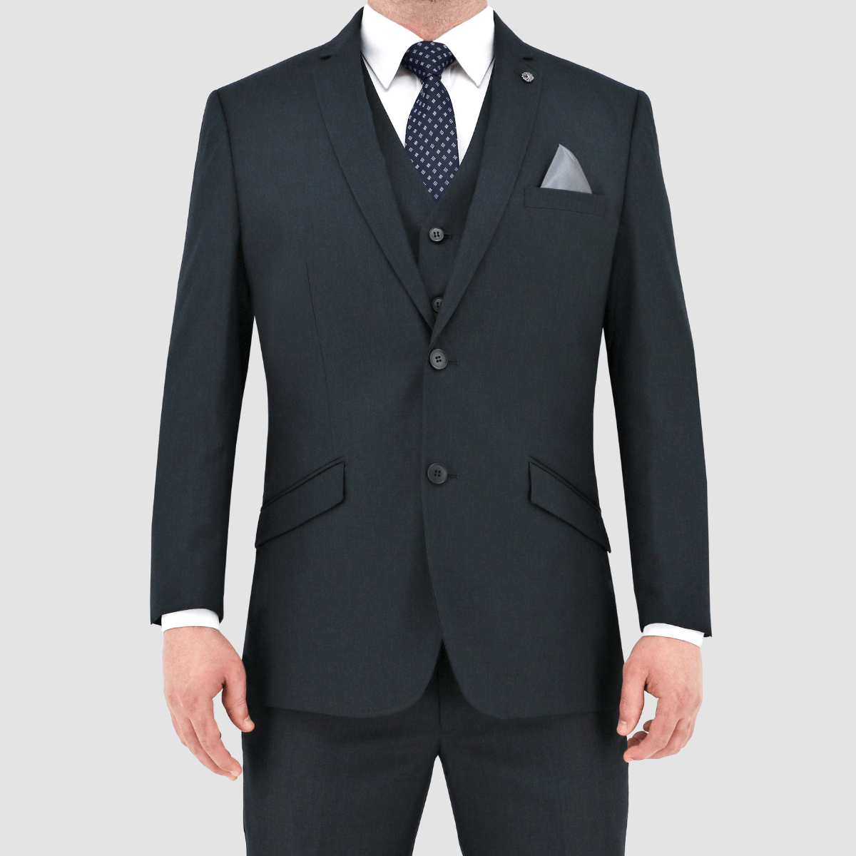 Christian Brookes Slim Fit Bond Suit in Charcoal Big Mens – Mens Suit ...