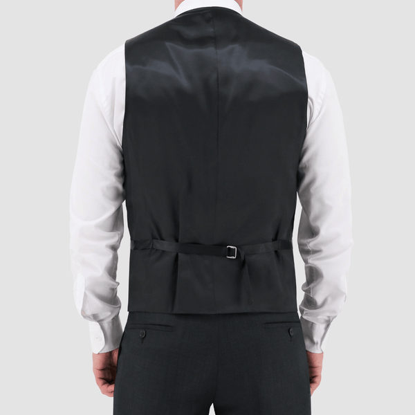 Christian Brookes Classic Fit Ryan Vest in Charcoal – Mens Suit ...