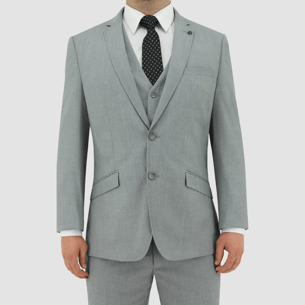 Christian Brookes Slim Fit Bond Suit in Light Grey Big Mens – Mens Suit ...