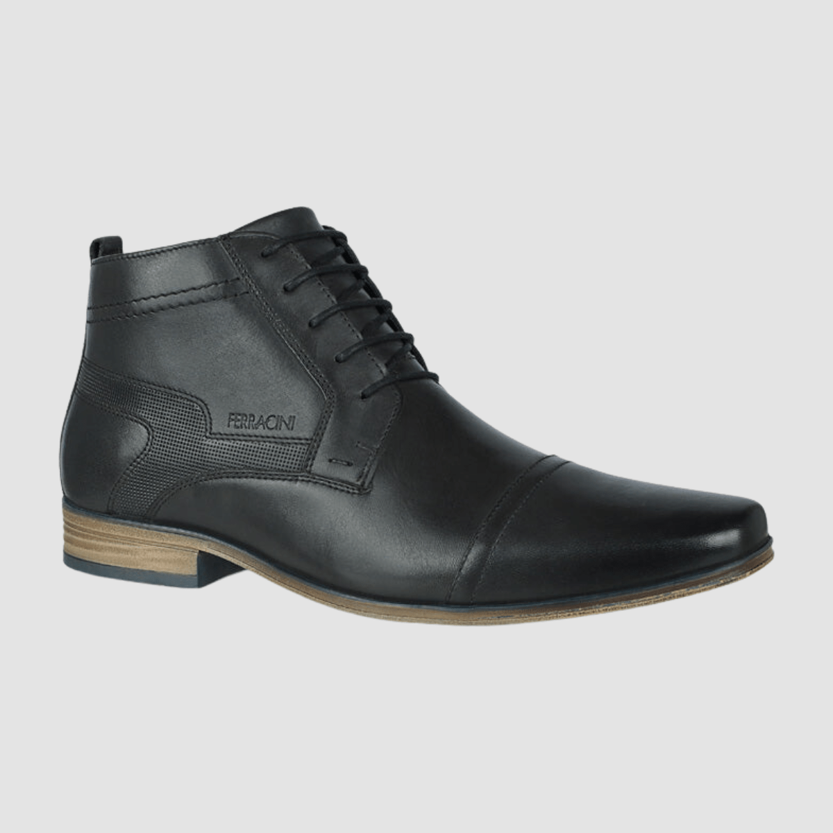 Ferracini Devin Mens Lace Up Boot in Black – Mens Suit Warehouse ...