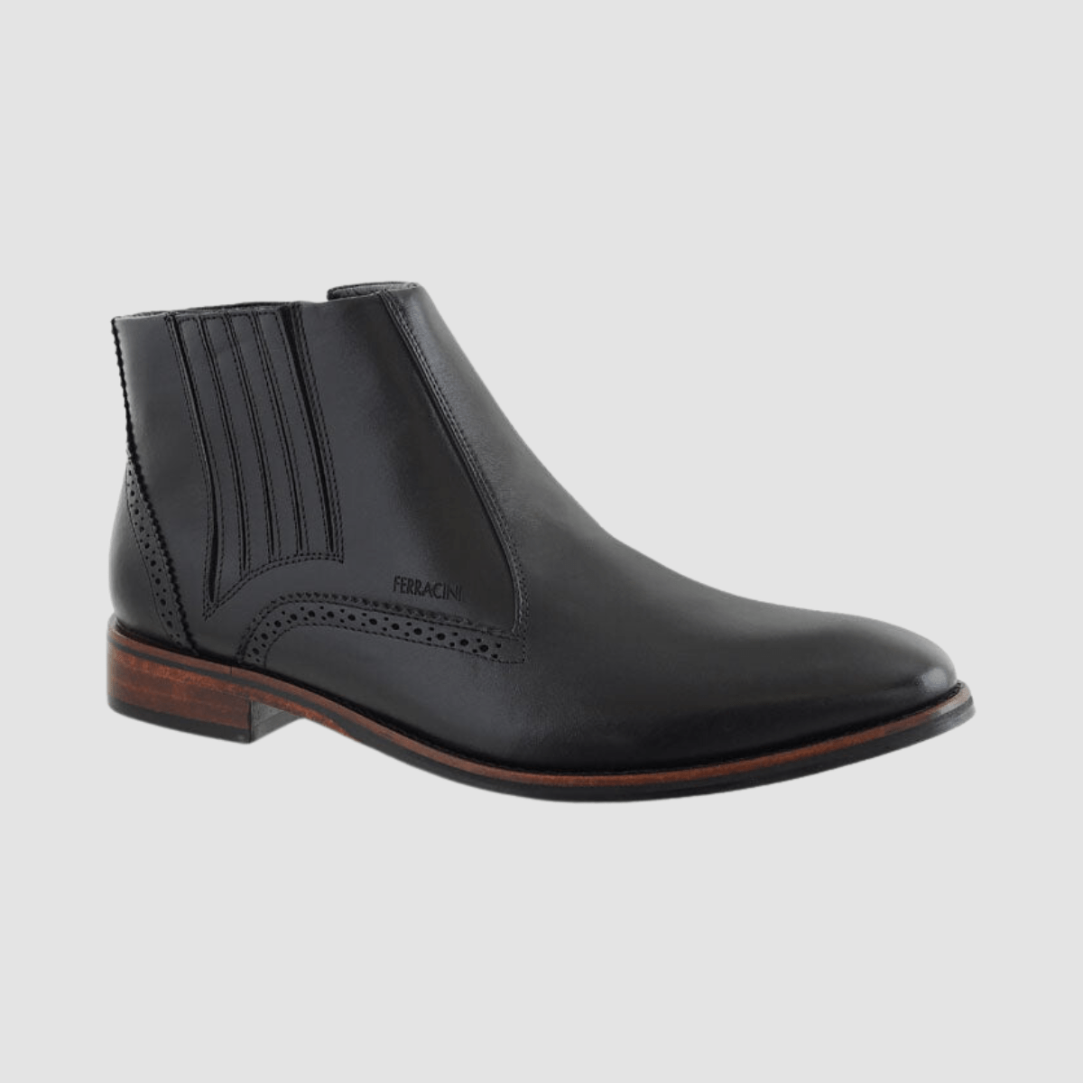 Ferracini mens itzel leather boot in black – Mens Suit Warehouse ...
