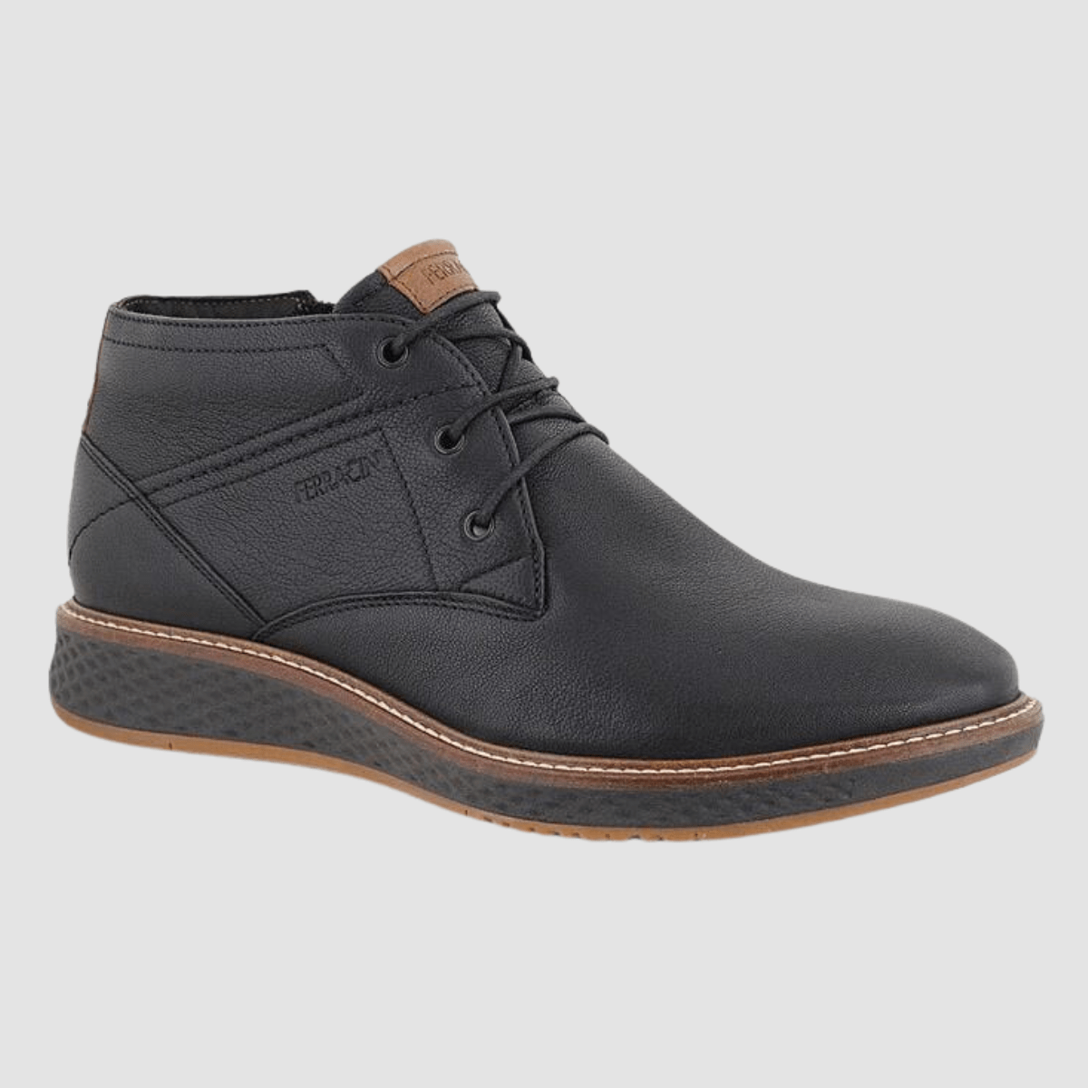 Ferracini Kye Mens Leather Lace Up Shoe in Black | Mens Suit Warehouse ...