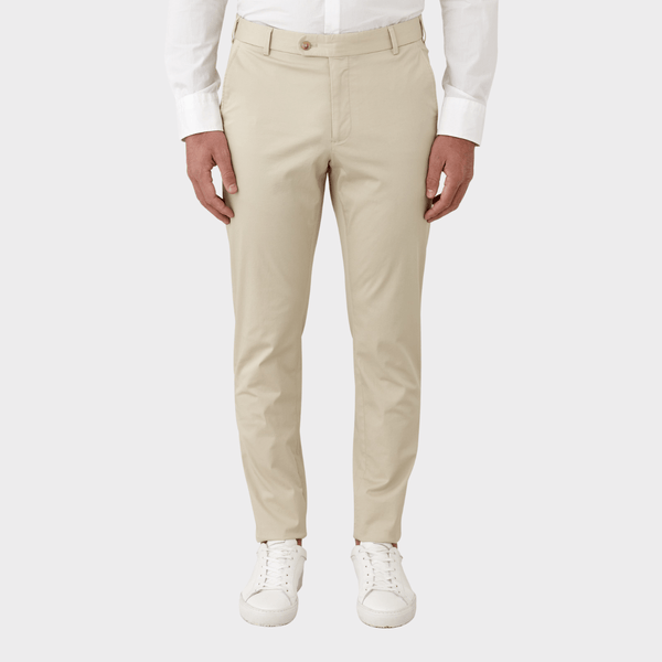 Flinders Mens Tailored Fit Bronte Trouser in Stone – Mens Suit ...