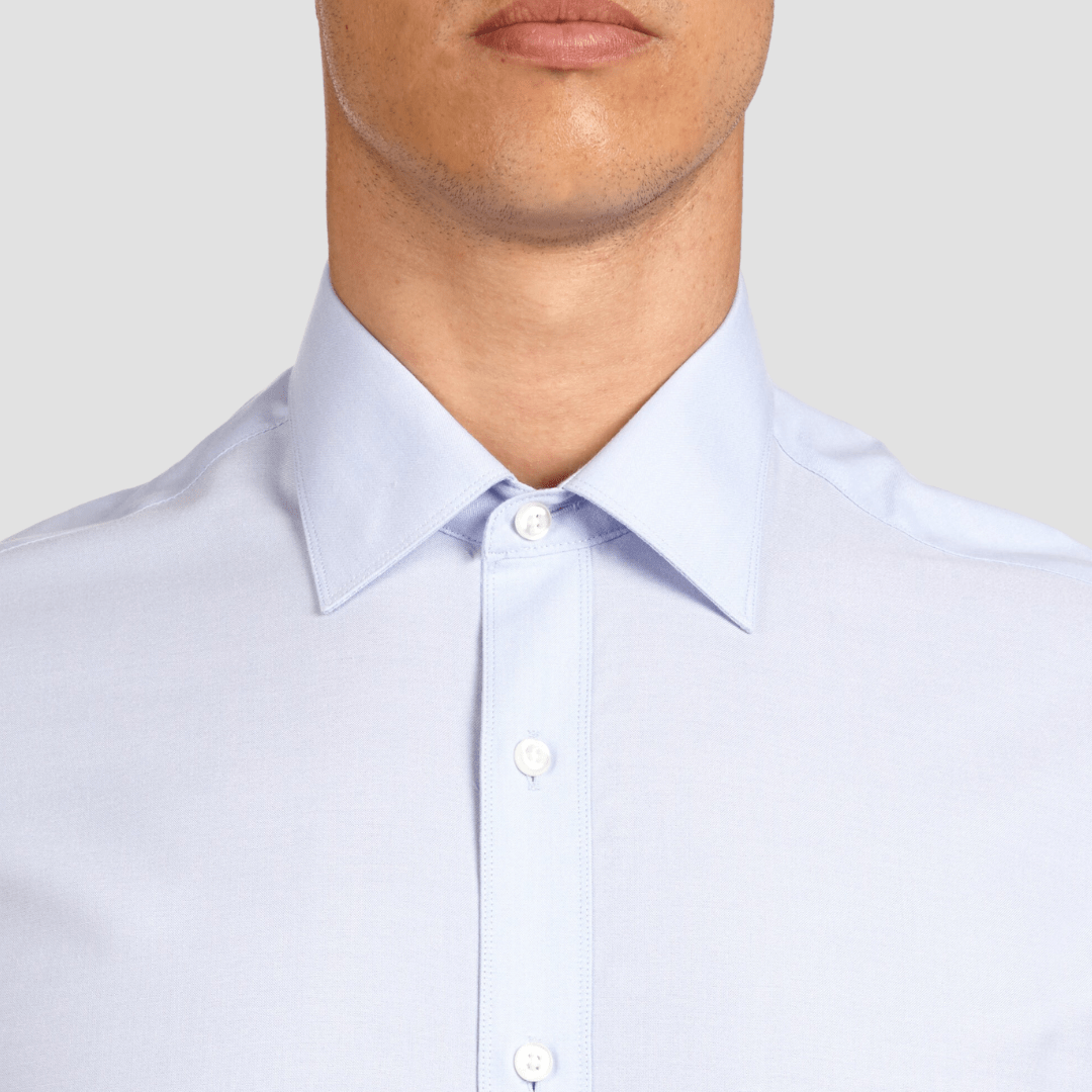 Ganton Classic Fit Gold Label Mens Single Cuff Shirt in Sky Blue – Mens ...