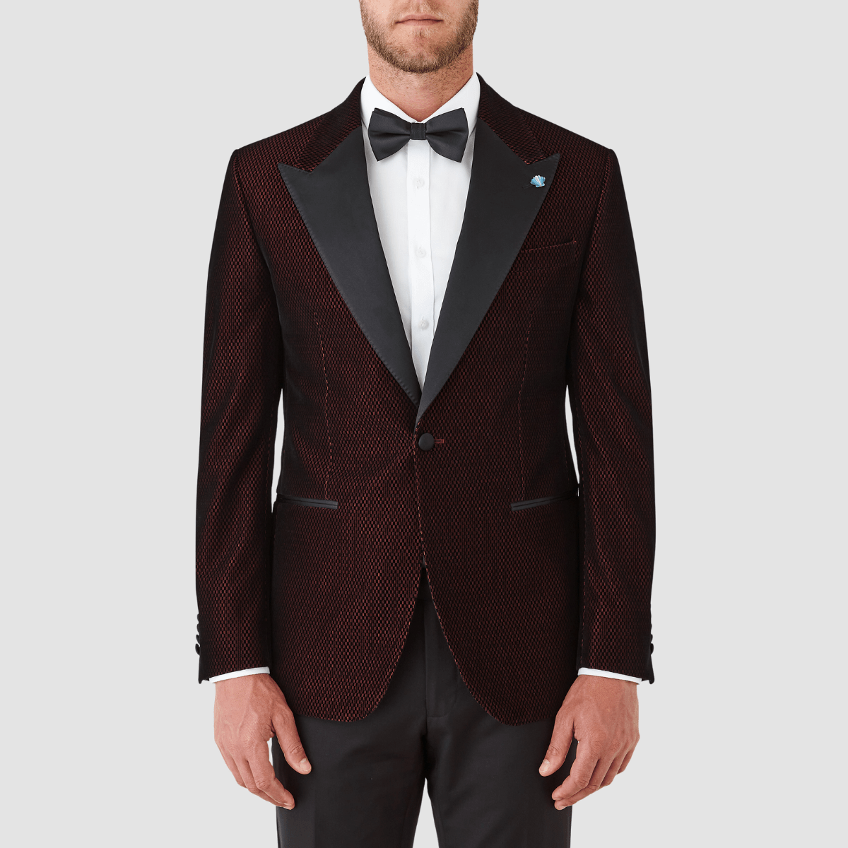 Gibson Mens Slim Fit Barlow Dinner Jacket in Burgundy Velvet – Mens ...