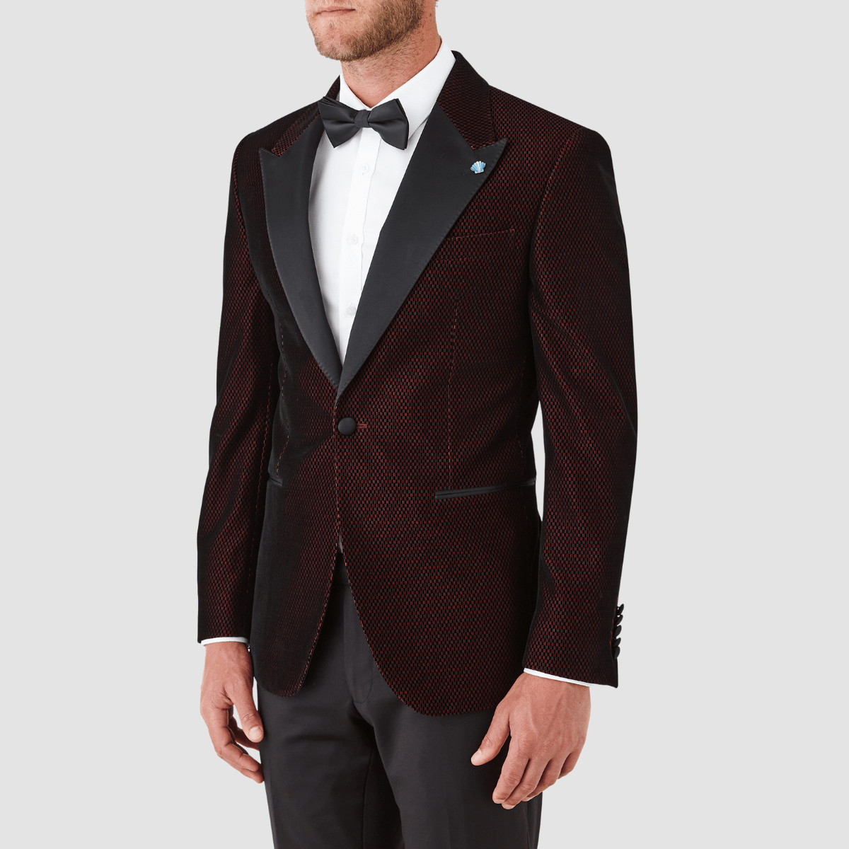 Gibson Mens Slim Fit Barlow Dinner Jacket in Burgundy Velvet – Mens ...