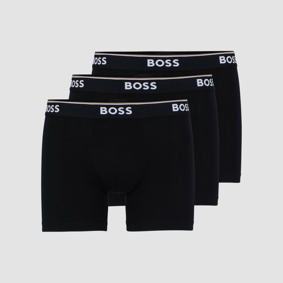 Hugo Boss Cotton-Stretch Boxer/Trunk 3 Pack in Black – Mens Suit ...