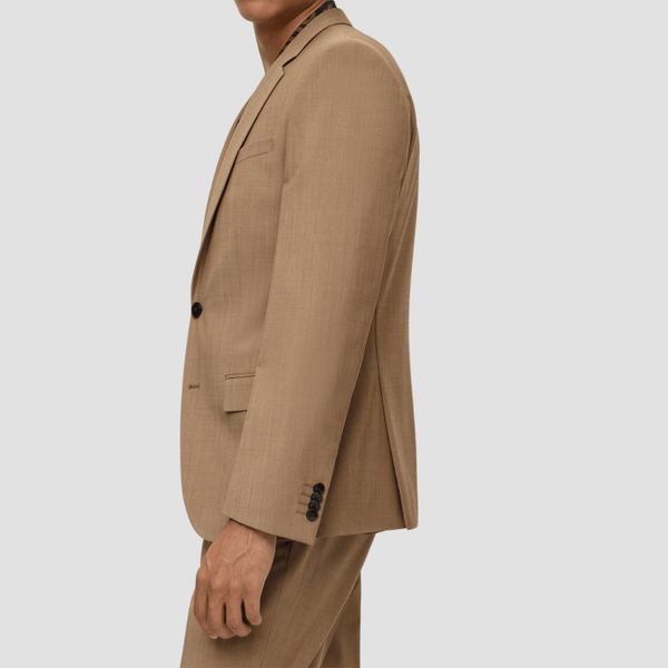 Hugo slim fit henry suit in tan mohair-look – Mens Suit Warehouse ...