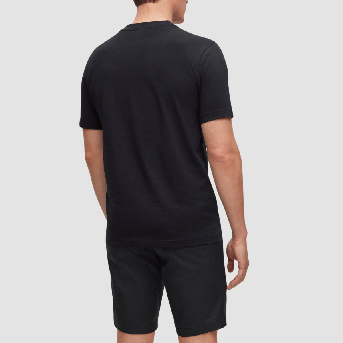 Mens T-Shirts | Hugo Boss Mens Crew Neck Navy T-Shirt with Logo Design ...