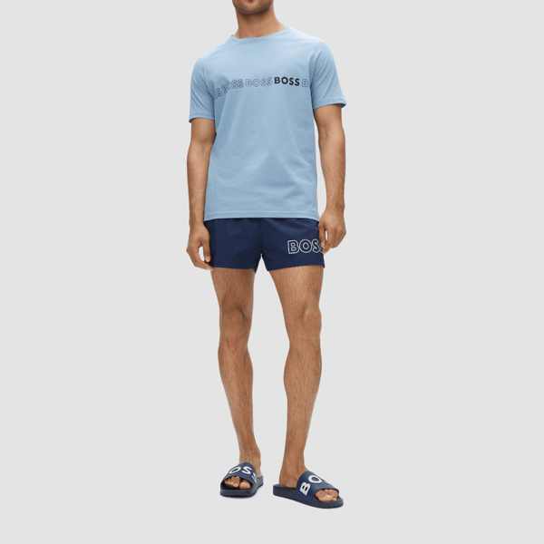 Hugo Boss Bay Big Boss Mens Slides in Dark Blue – Mens Suit Warehouse ...