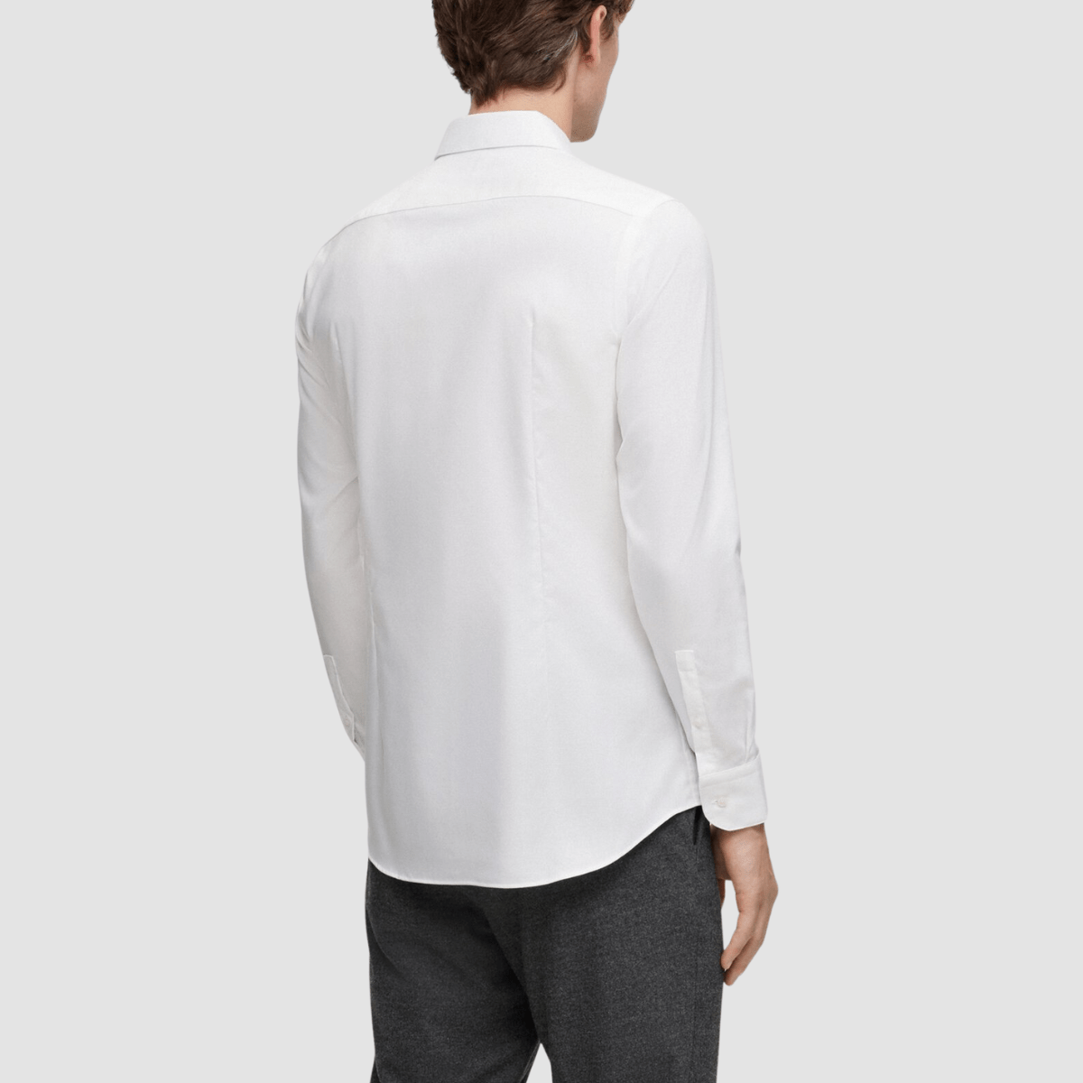 Boss Slim Fit Hank-S-Kent Shirt in White – Mens Suit Warehouse - Melbourne