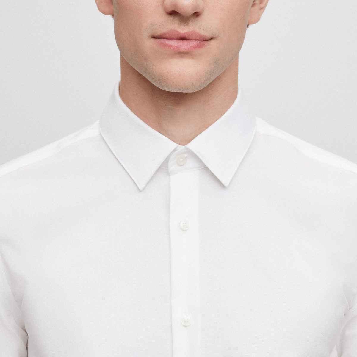 Boss Slim Fit Hank-S-Kent Shirt in White – Mens Suit Warehouse - Melbourne