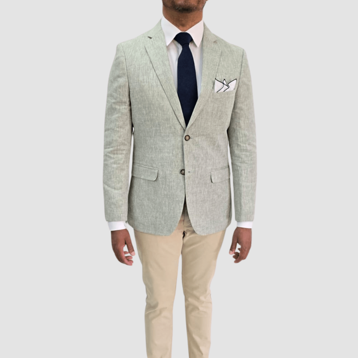 Jenson Mens Slim Fit Peter Linen Sports Jacket in Green – Mens Suit ...