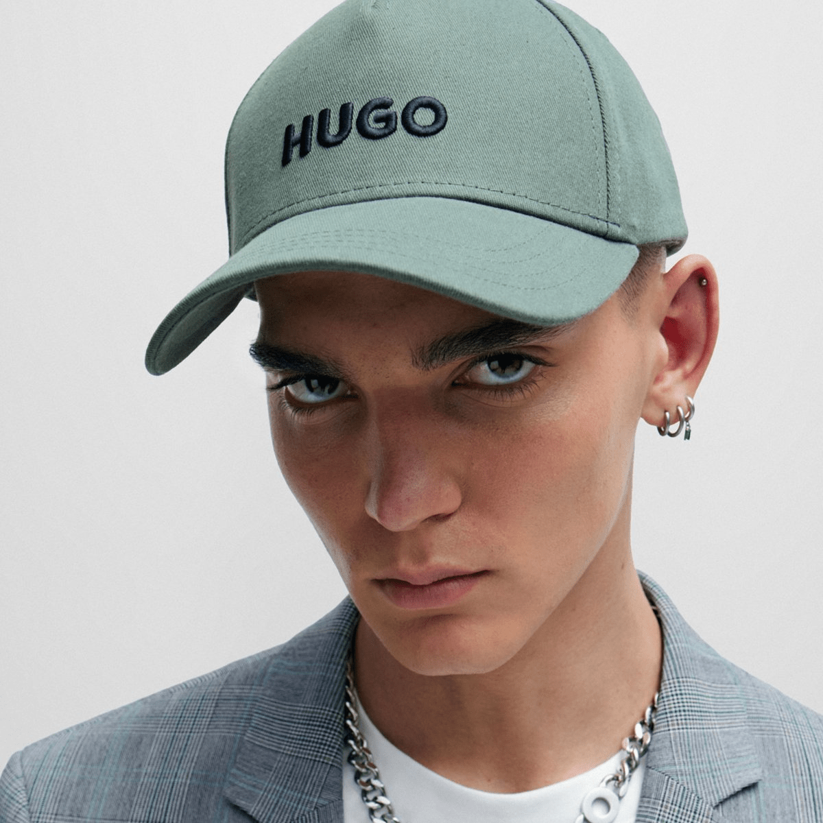 Hugo Boss Jude Embroidered Cap in Turquoise Green – Mens Suit Warehouse ...