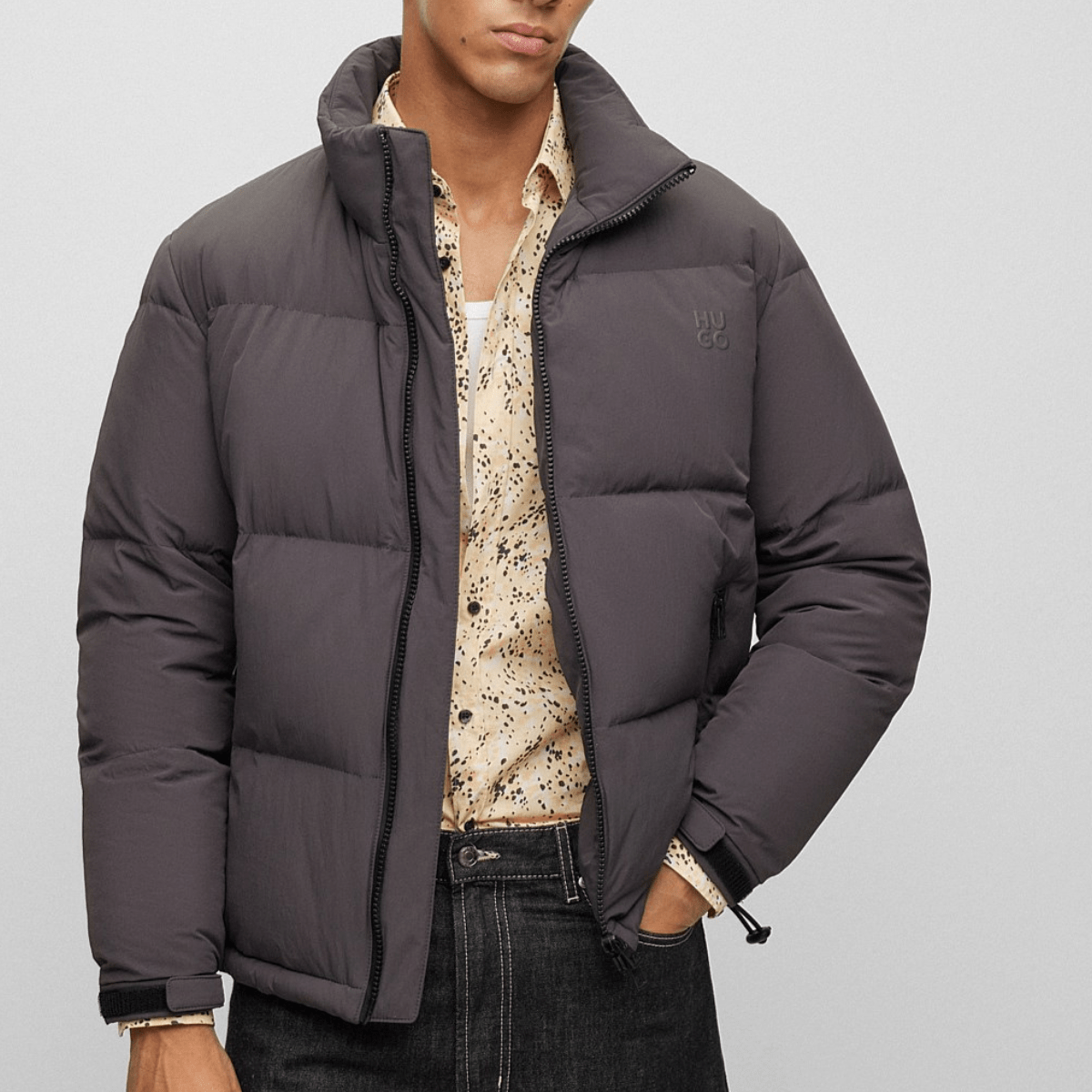 Hugo Boss Biron2341 Puffer Jacket in Grey – Mens Suit Warehouse - Melbourne