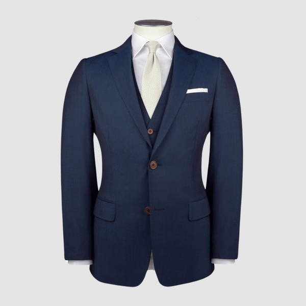 Rembrandt Original Fit Cooper Suit in Blue Contrast Twill Pure Wool ...