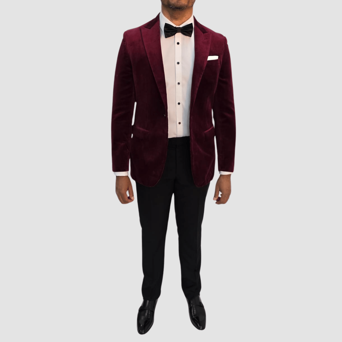 Savile Row Slim Fit Jonah Velvet Evening Jacket in Red Wine – Mens Suit ...