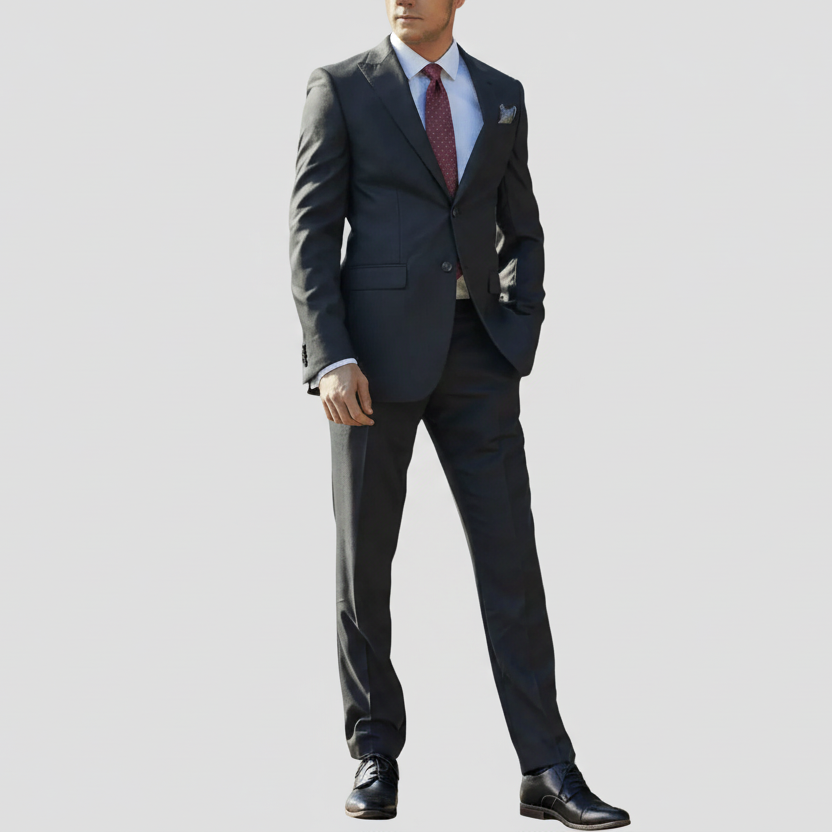 Mens Suits | Savile Row Tailored Fit Men's Jed Suit in Charcoal Pure ...