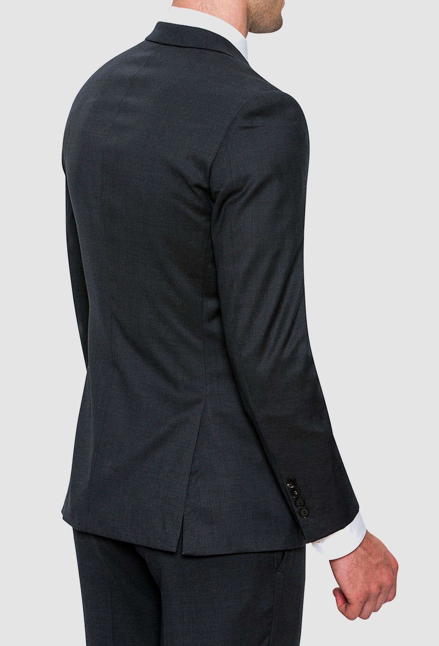 Joe Black slim fit anchor suit in charcoal pure wool FCZ027 – Mens Suit ...