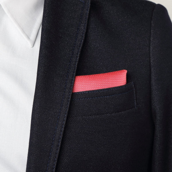 Pocket Square | Pin Point Pure Silk Pocket Square Coral | James Adelin ...