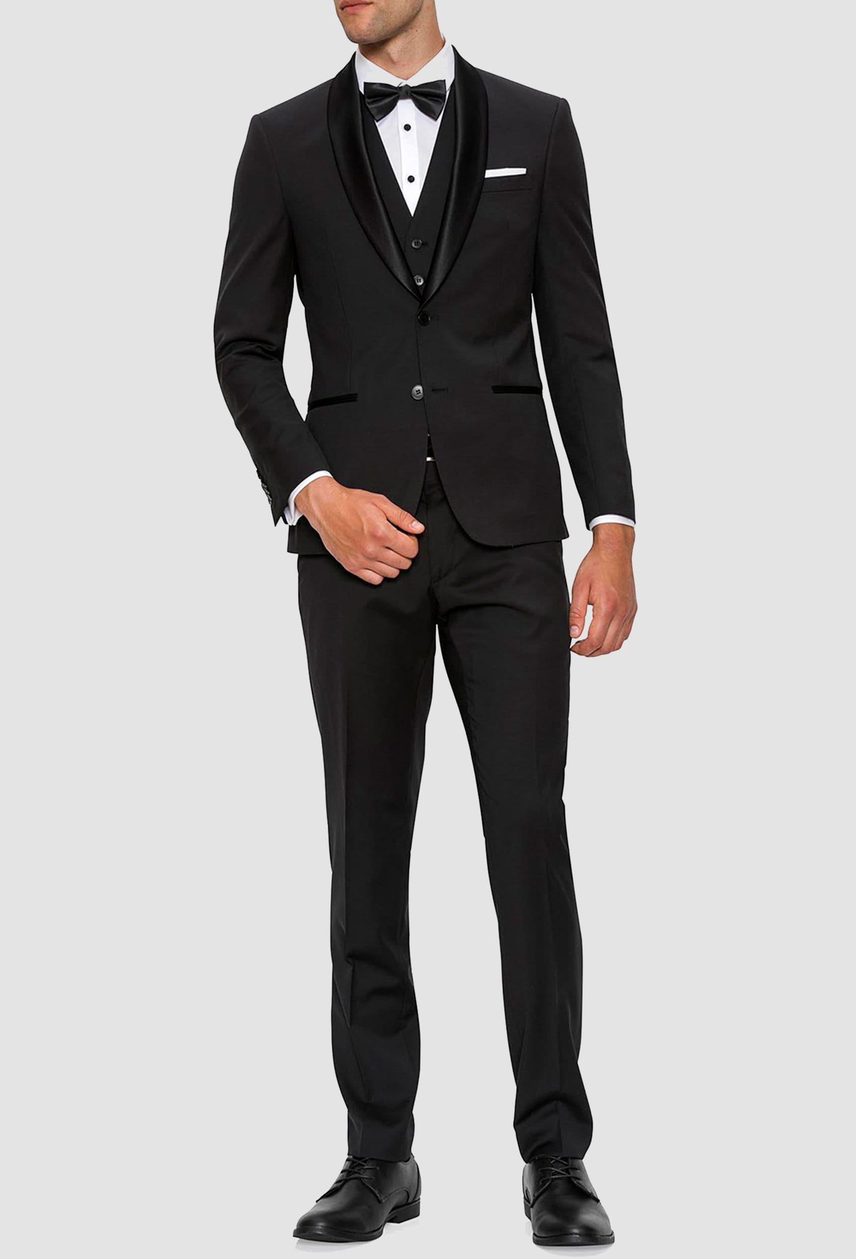 Gibson Suits | Gibson Spectre Tuxedo in Black | Mens Suit Warehouse ...