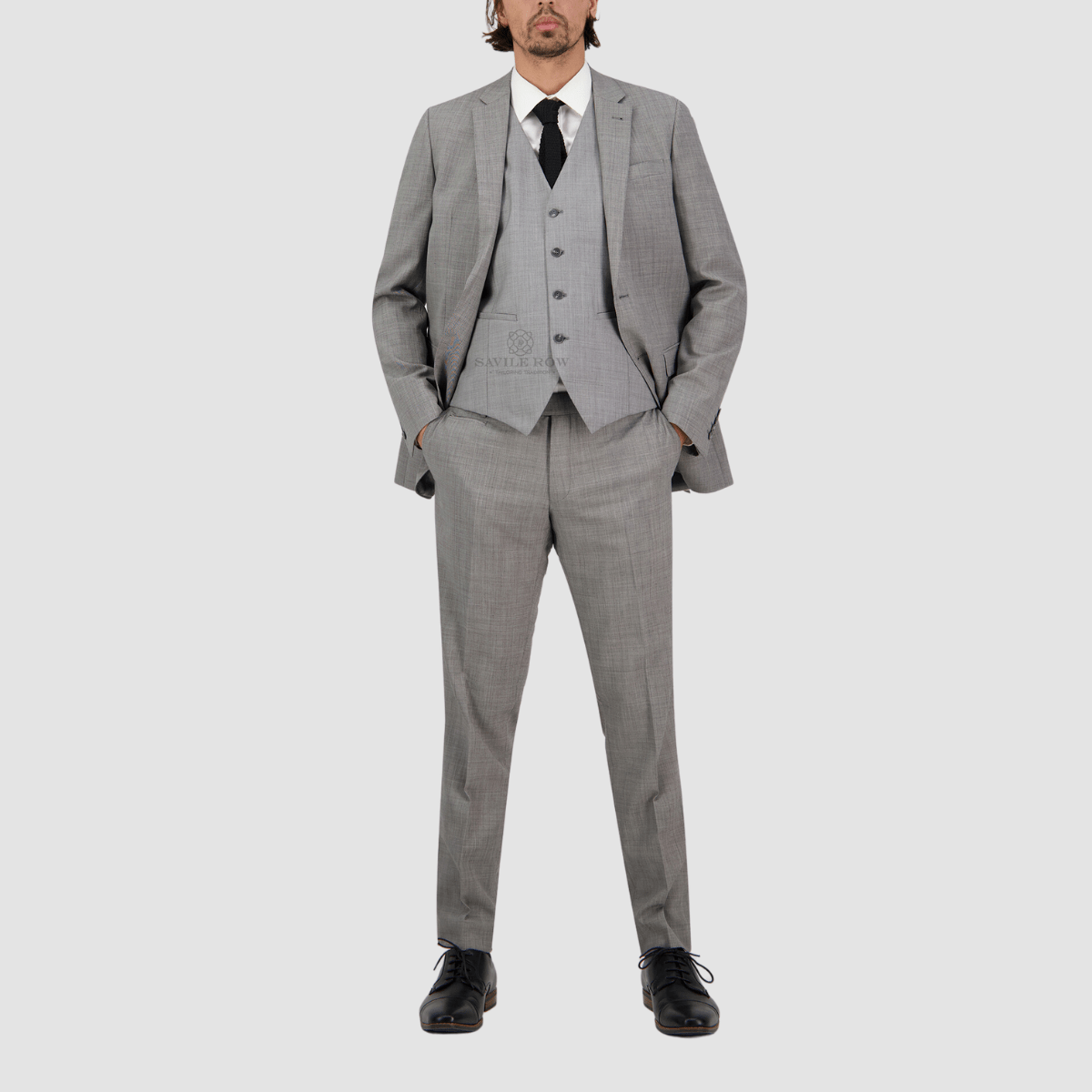 Mens Suits | Savile Row Tailored Fit Mens Abram Suit in Chrome B1 ...
