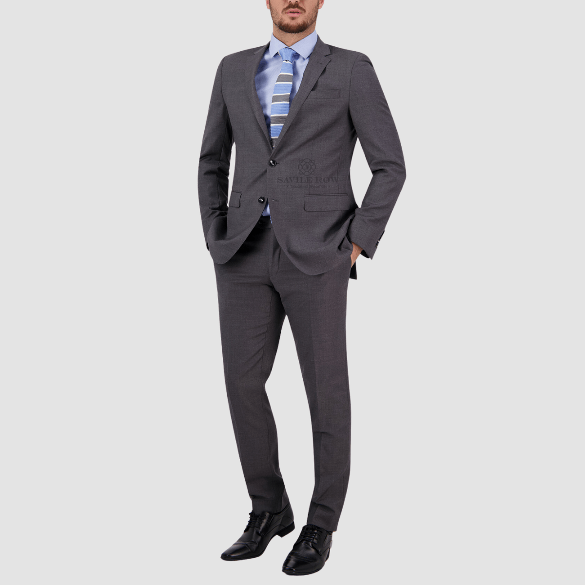 Mens Suits | Savile Row Tailored Fit Mens Abram Suit in Grey D8 – Mens ...