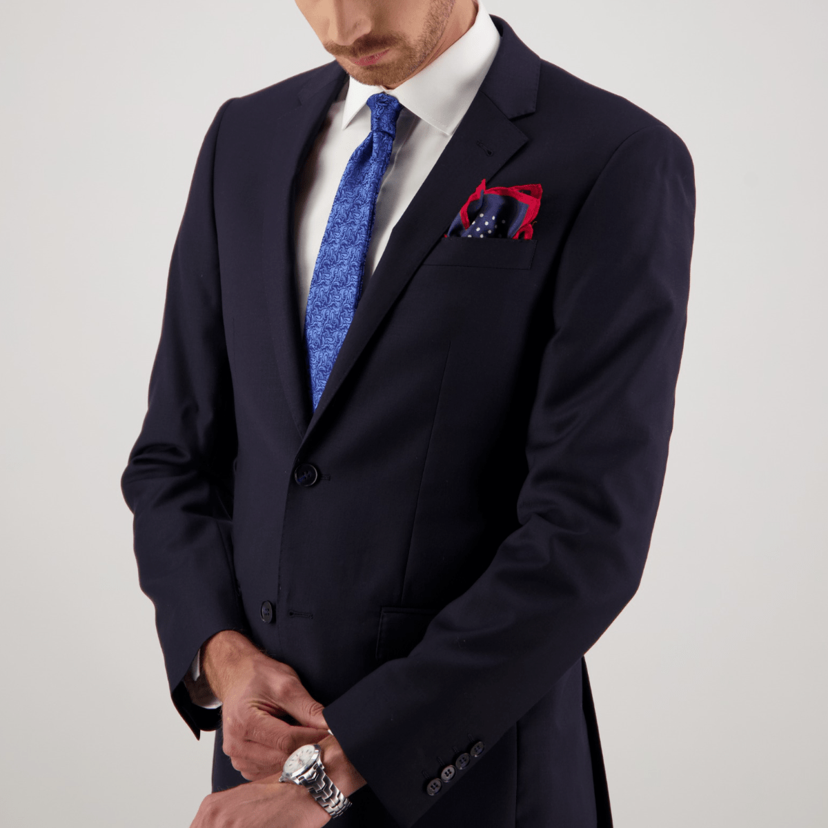 Mens Suits | Savile Row Tailored Fit Mens Abram Suit in Navy Pure Wool ...