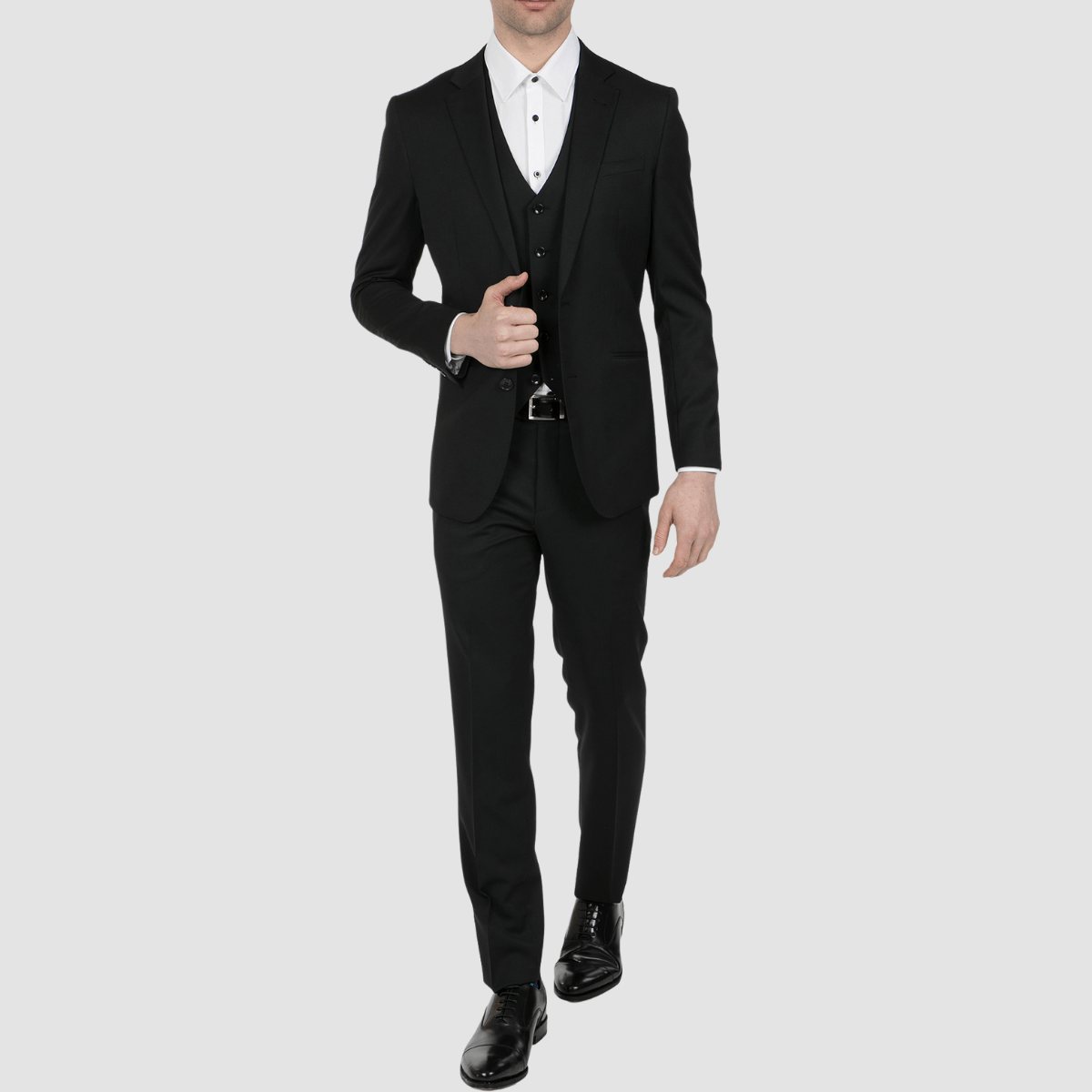 Uber Stone Slim Fit Jack Suit in Black – Mens Suit Warehouse - Melbourne