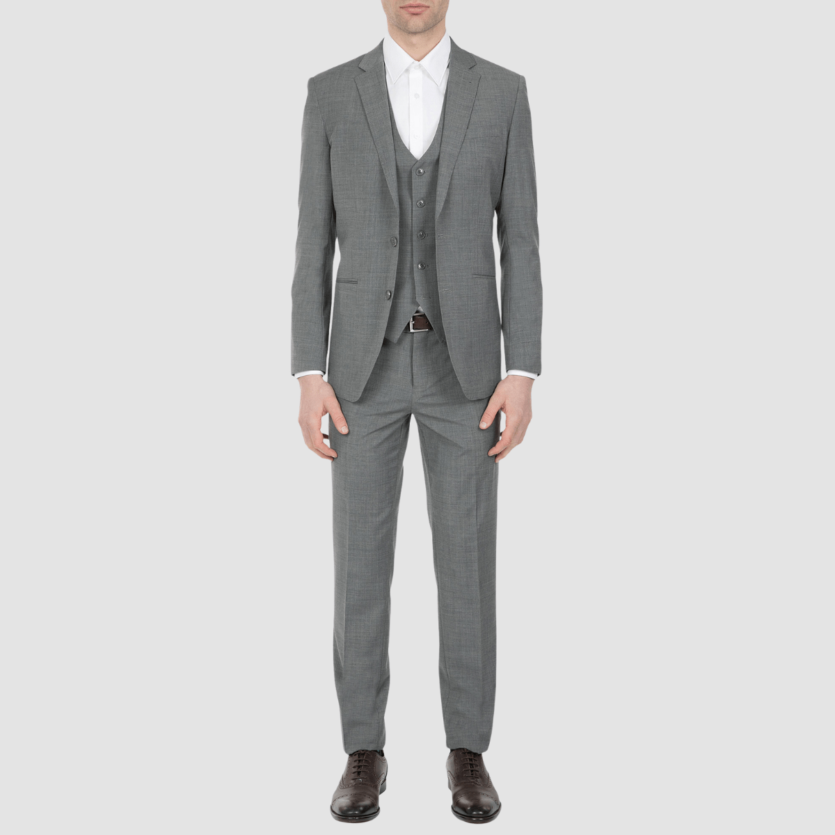 Uberstone Slim Fit Jack Suit in Silver Grey – Mens Suit Warehouse ...
